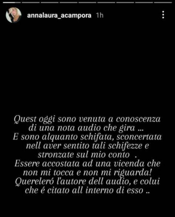 Anna Laura Acampora furibonda: "Solo illazioni, denuncio tutti" - FOTO