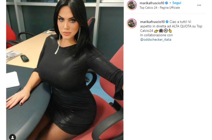 Marika Fruscio, il look total black é da infarto: "Vi aspetto"